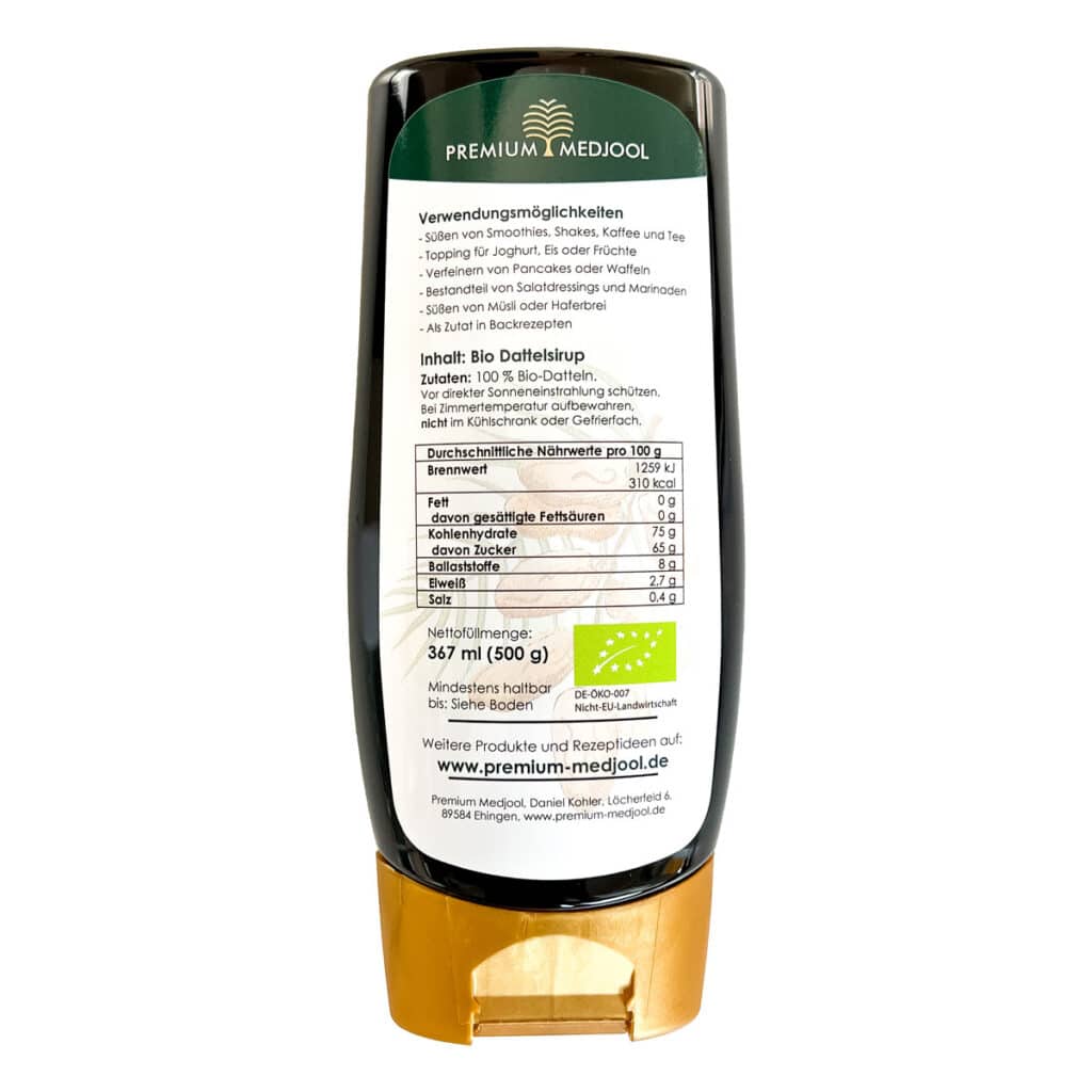 Bio Dattelsirup 500 g - Premium Medjool